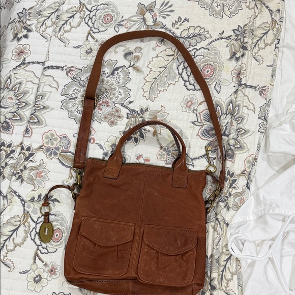 Fossil | Bags | Fossil Tan Leather Shoulder Bag | Poshmark